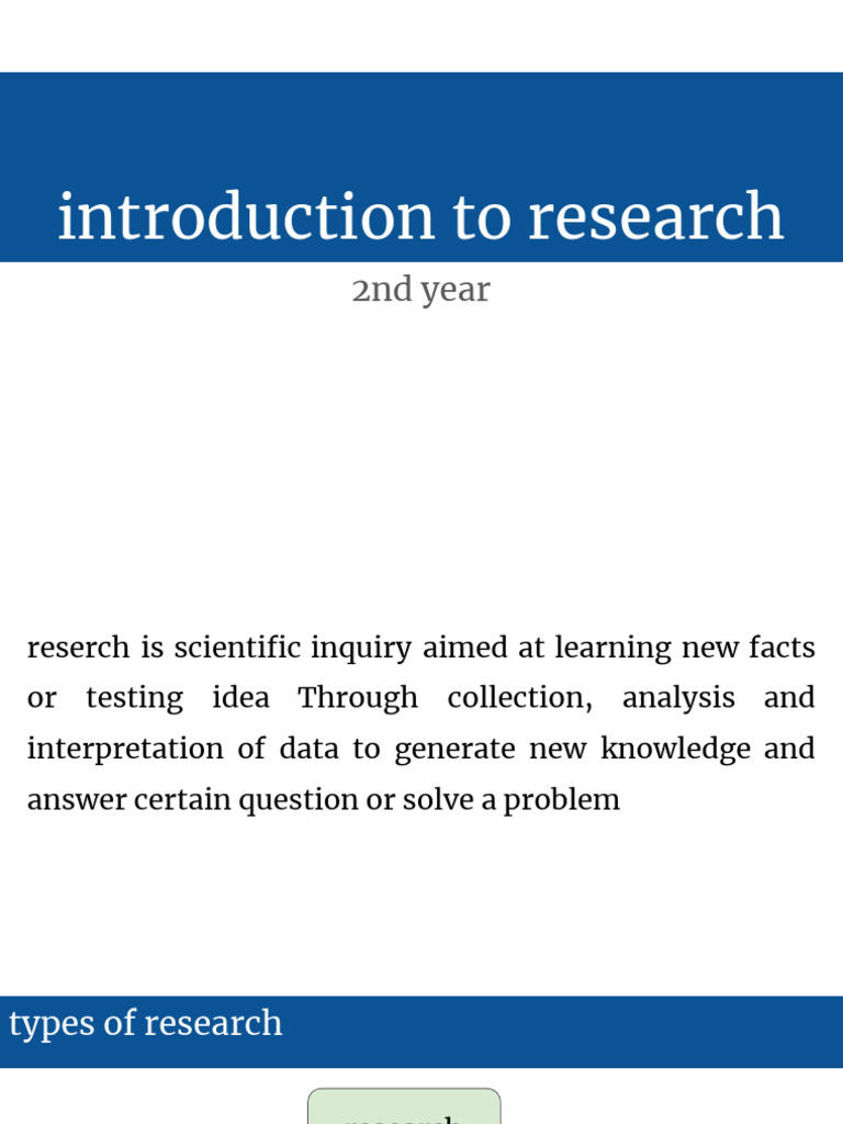 introduction to research | PDF