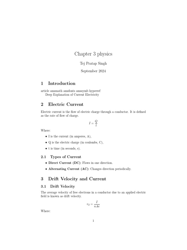Chapter 3 Physics | PDF