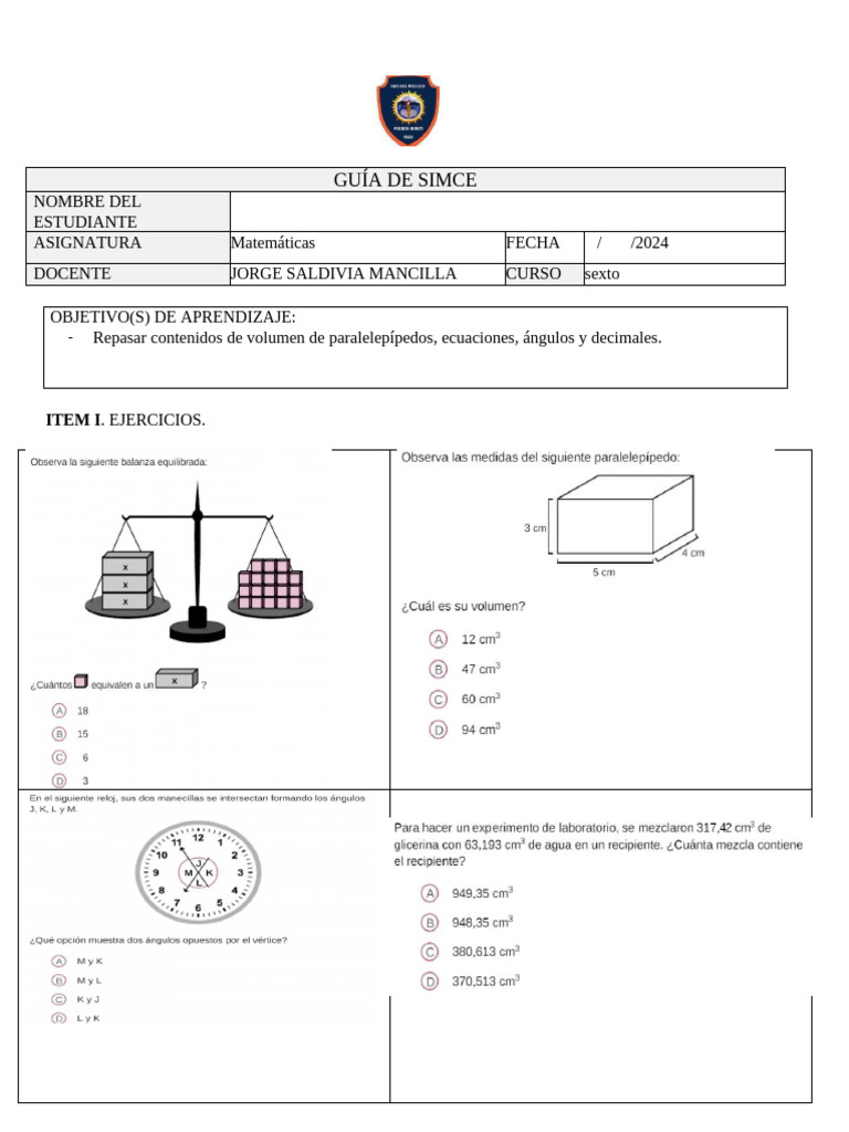 Guia Simce 2 Sexto | PDF