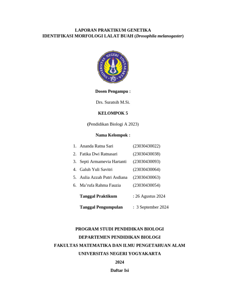 Laporan Genetika Topik 1 (Morf Lalat Buah) | PDF