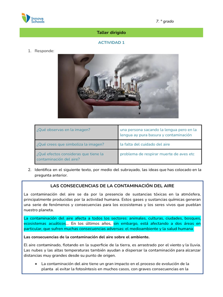 Dyland Gallegos Rios - Ficha 2 - 7.° Grado - Ficha Estudiante - Documentos de Google | PDF