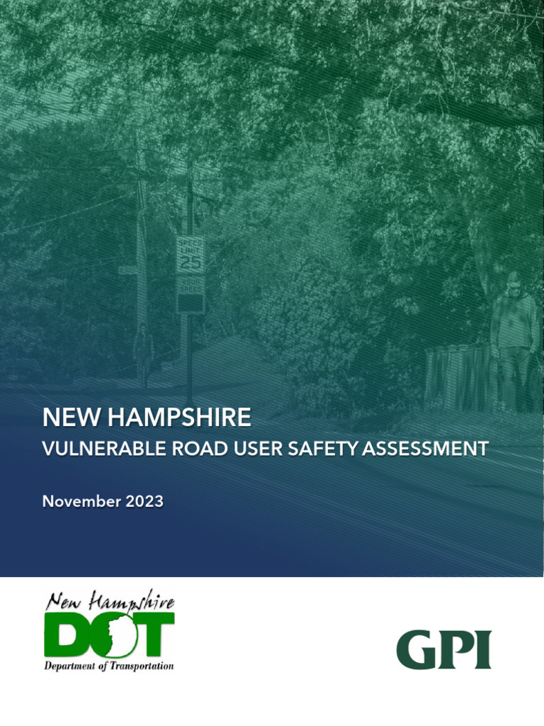 Vulnerable Road User Safety Assessment - Nhdot - 2023 | PDF