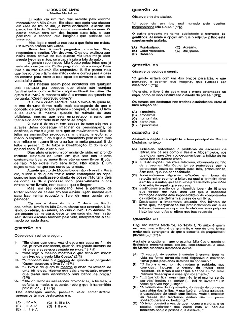 Prova Revisão Espcex | PDF