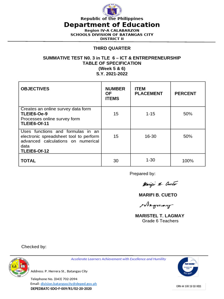 Tle 6 Ict Q3 ST 3 | PDF