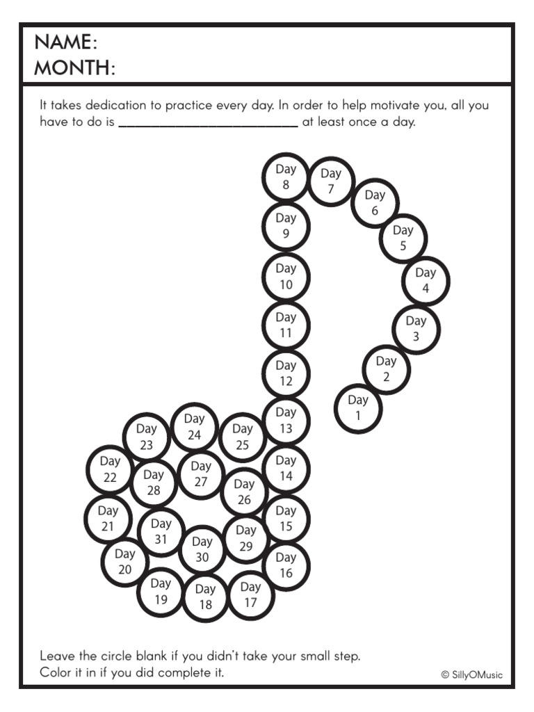 Music Practice Chart | PDF