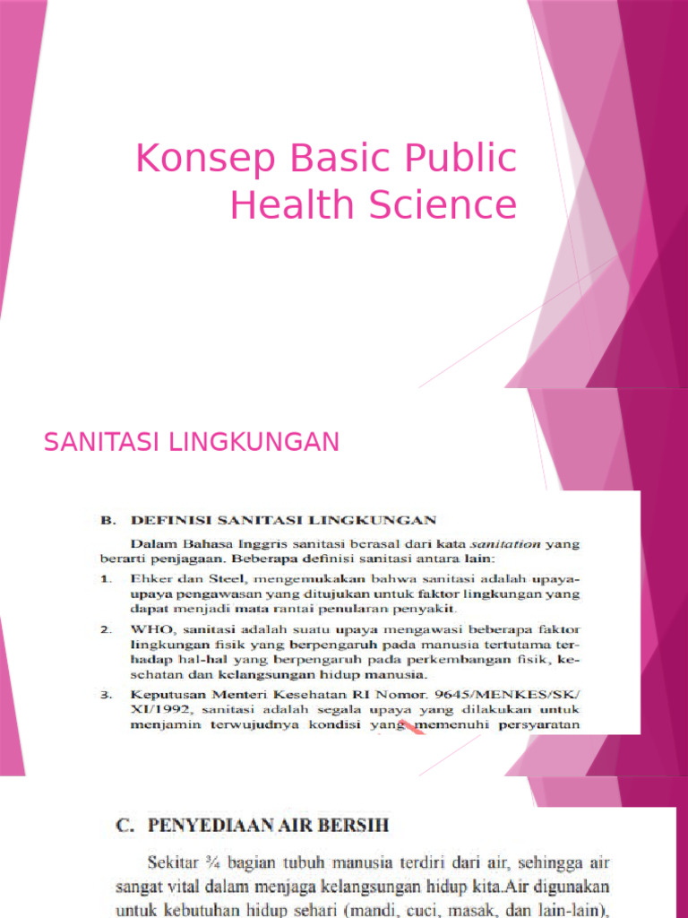 Konsep Basic Public Health Science | PDF