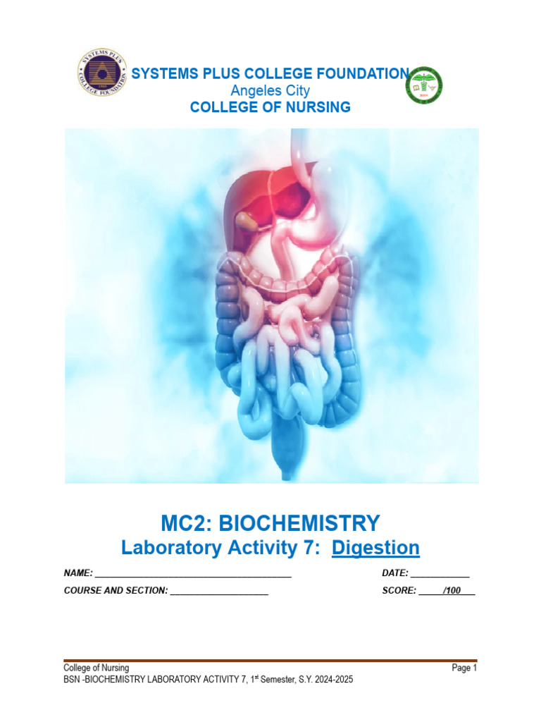 Laboratory Activity 7. Digestion | PDF | Digestion | Stomach
