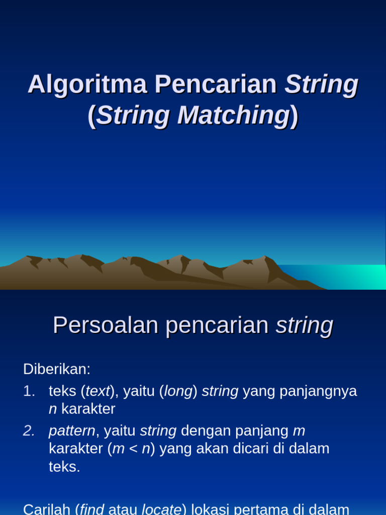 String Matching | PDF String Matching | PDF