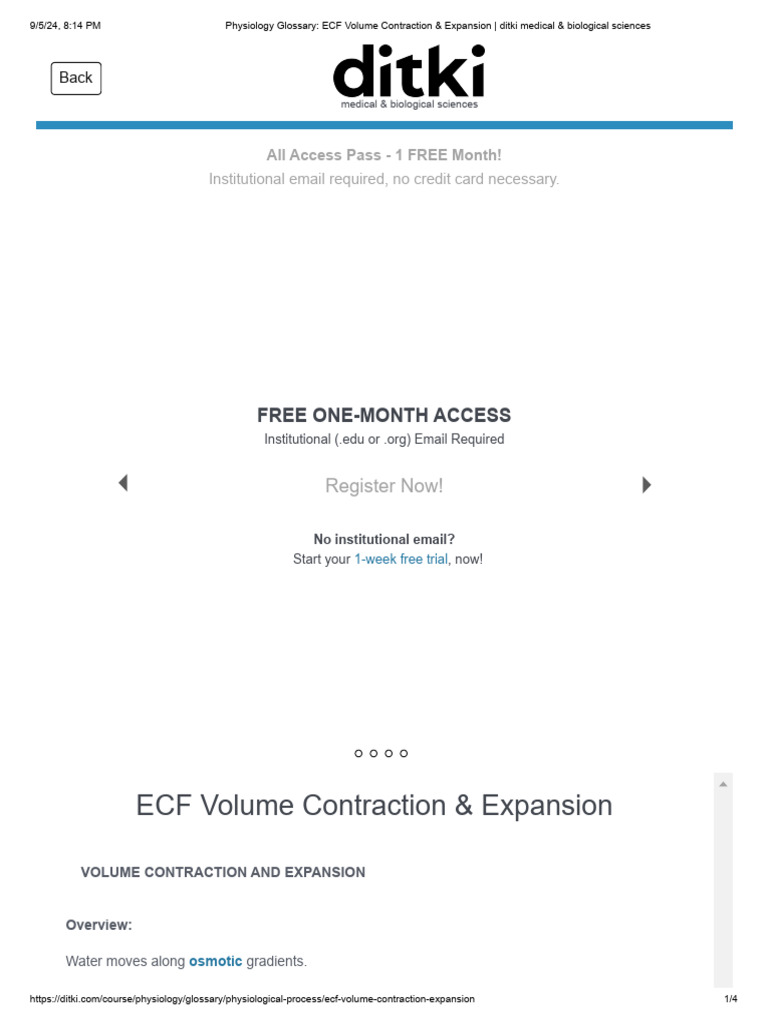 Ditki-ECF Volume Contraction & Expansion - Ditki Medical & Biological ...