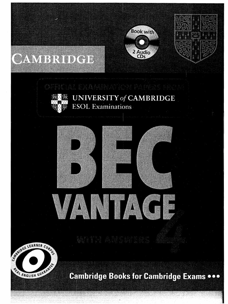 BEC Vantage4 Exam Book (Cambridge) | PDF