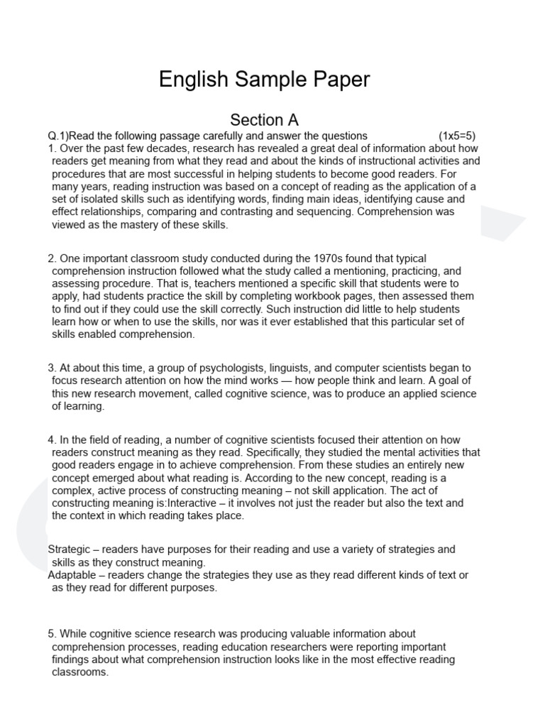 English SQP (40m) | PDF