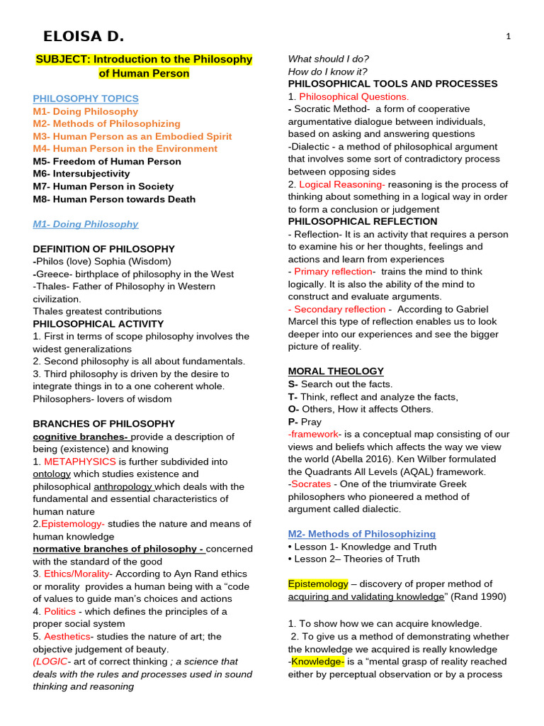 IPHP REVIEWER Module 1 4 | PDF | Knowledge | Rationalism