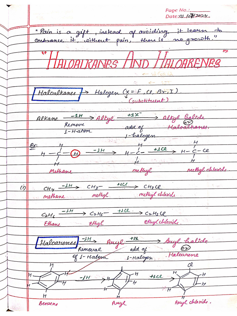 Part (1) Haloalkane and Haloarenes | PDF