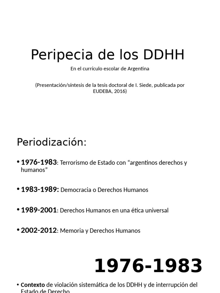 Peripecia de Los DDHH | PDF