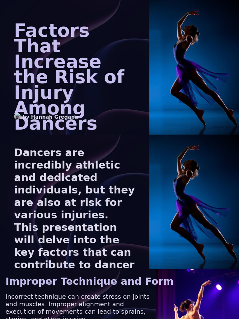 Lesson 3 Factors That Increase The Risk of Injury Among Dancers | PDF ...