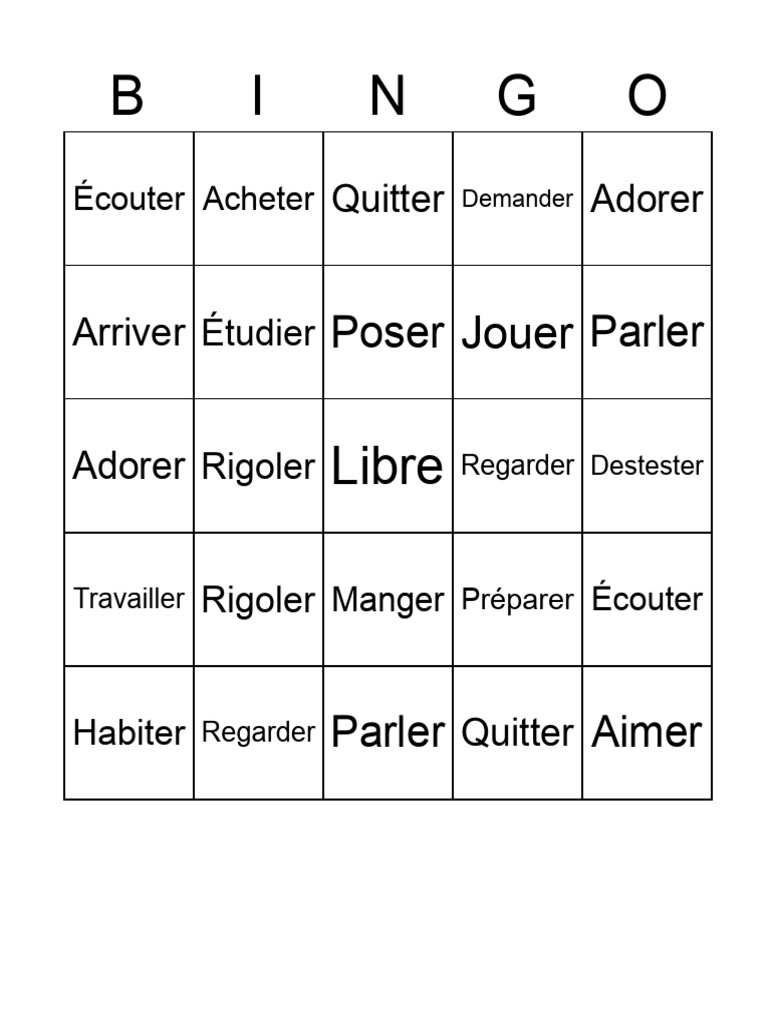 Bingo Verbe | PDF