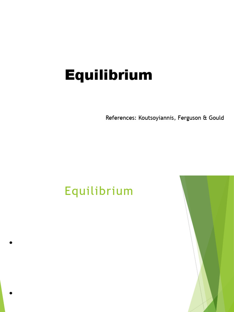 Equilibrium Pdf