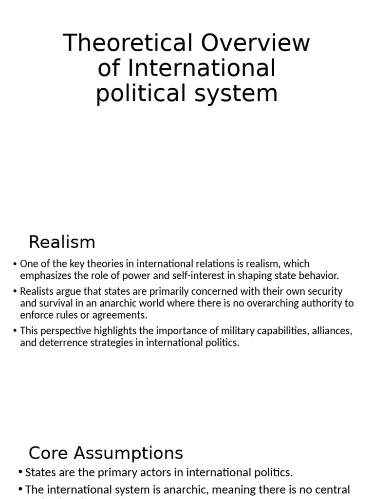 Theoretical Overview of International Political System | PDF