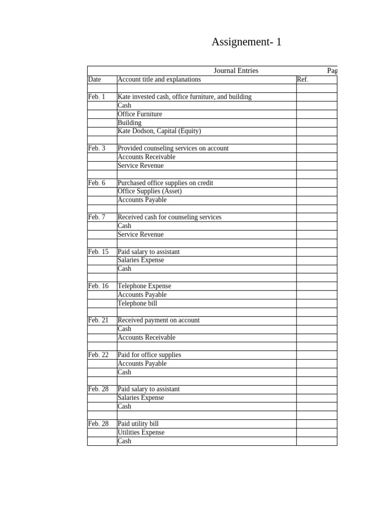 Assignment 1 Financial Accounting | PDF