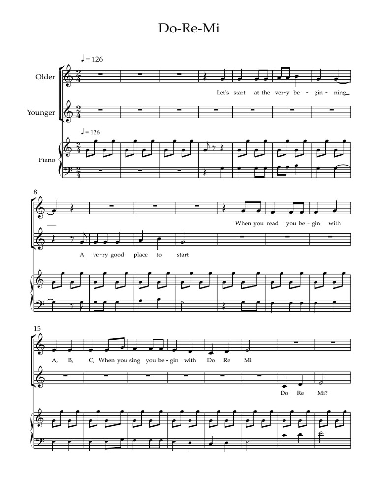 Do-Re-Mi (easy choir) | PDF