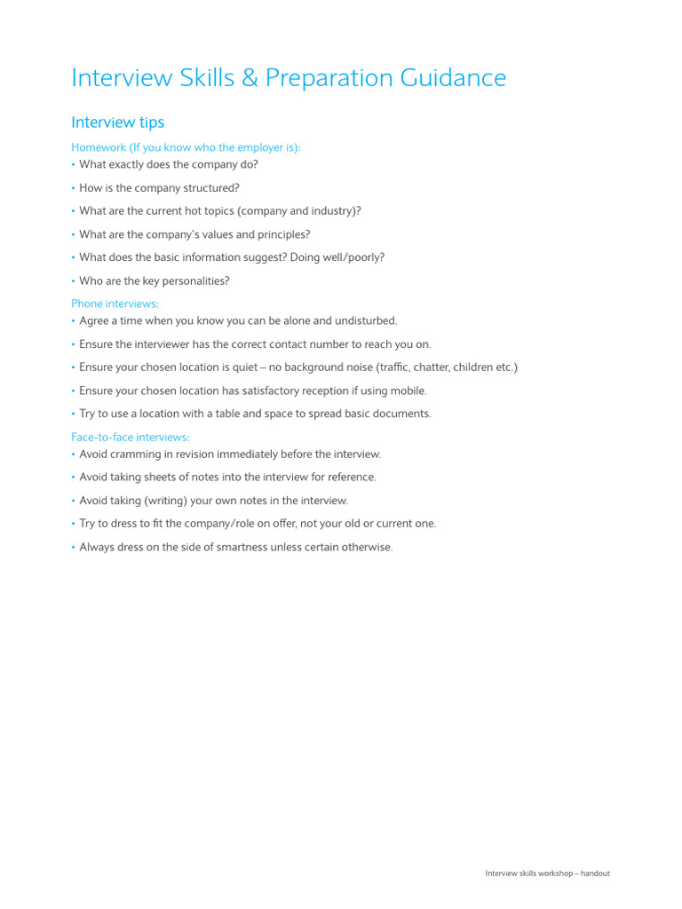 Interview-skills-handout | PDF