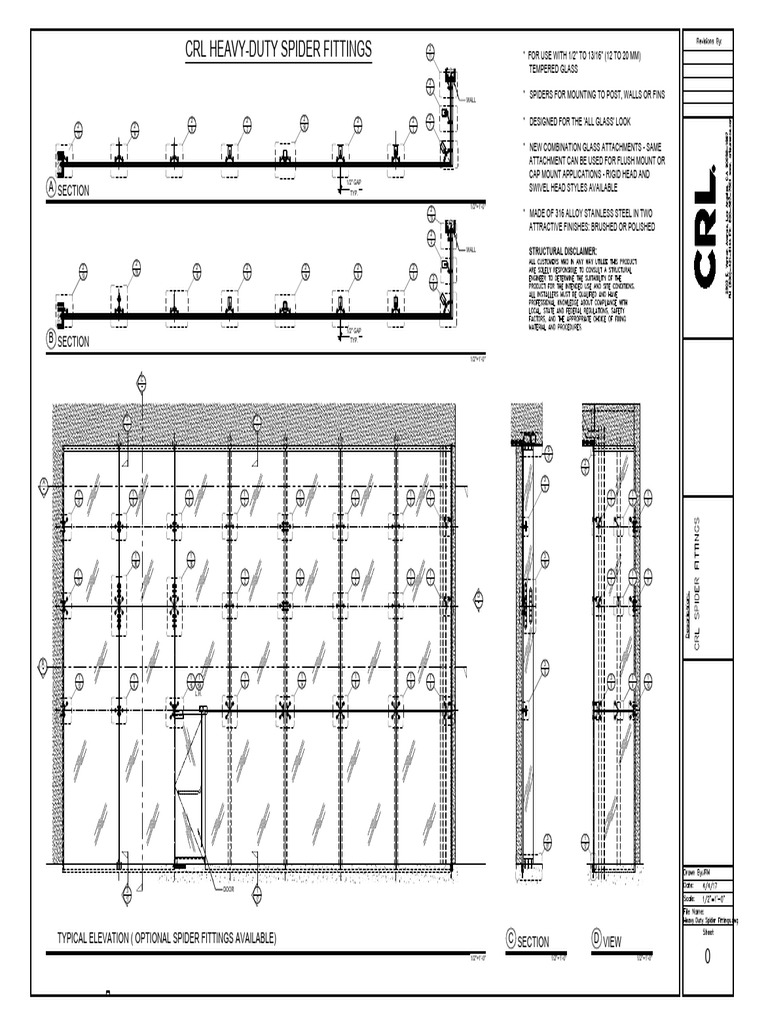 Heavy Duty Spider Fittings System CAD Drawings | PDF