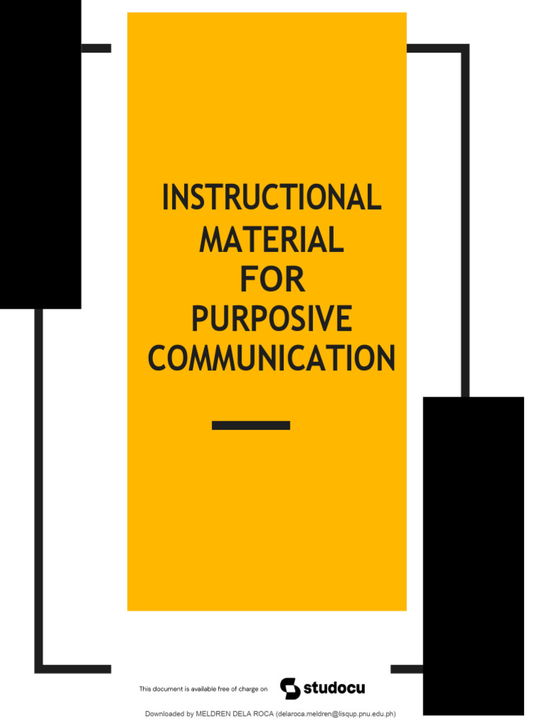 Purposive Communication | PDF | Communication | Nonverbal Communication