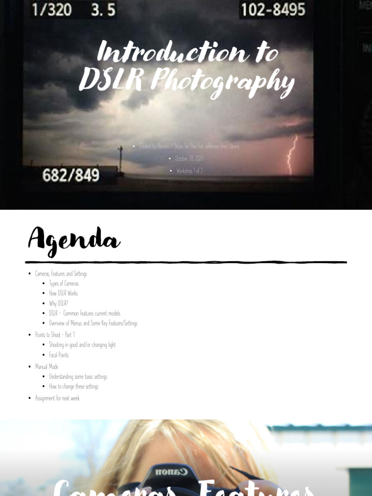 DSLR Photography Basics Workshop Guide | PDF | Digital Single Lens ...