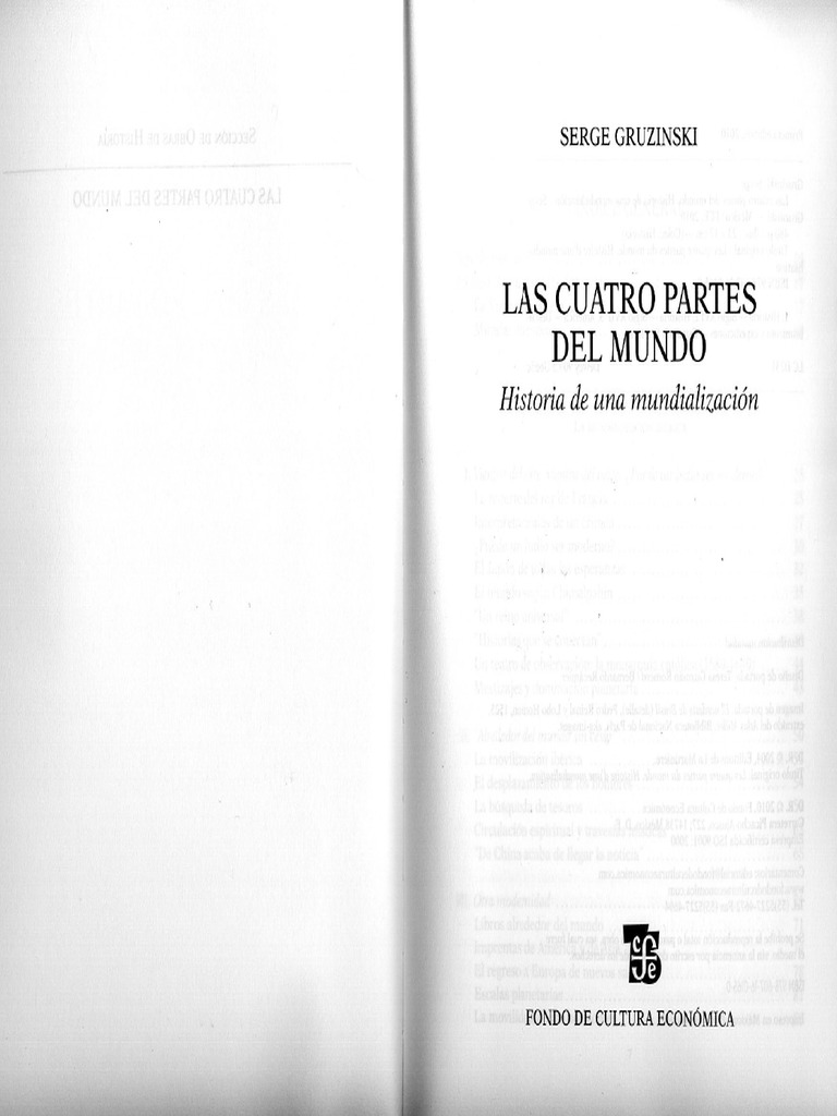 Serge Gruzinski Las Cuatro Partes Del Mundo | PDF