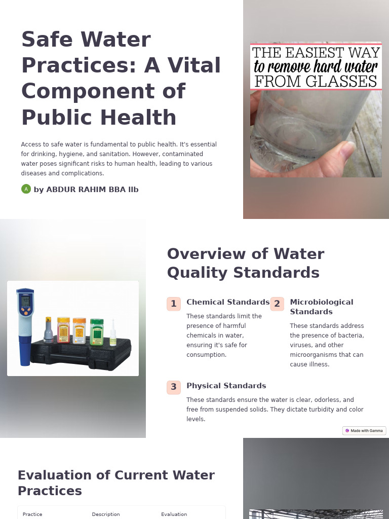Safe-Water-Practices-A-Vital-Component-of-Public-Health 2 | PDF