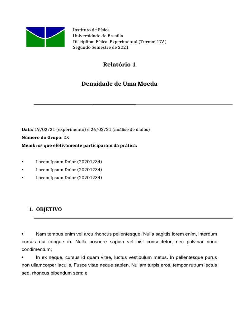 Template de Relatorio | PDF