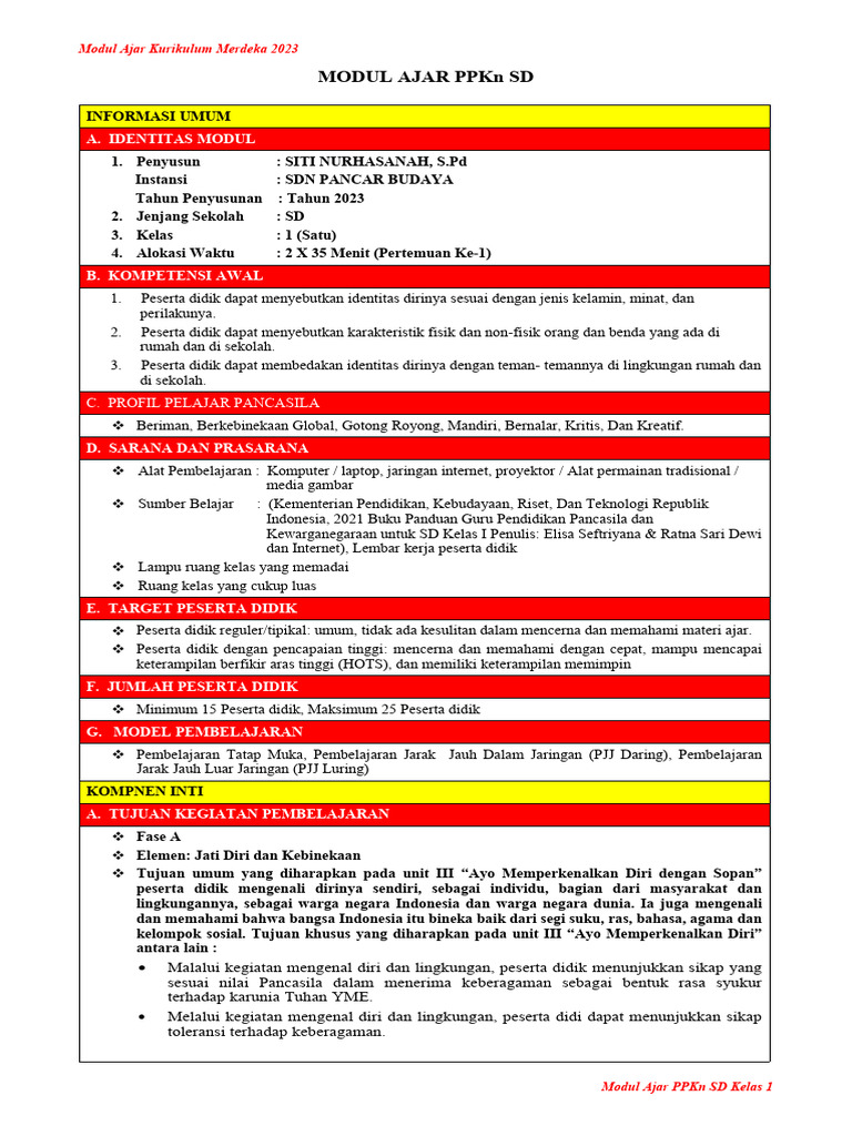 Modul Ajar - CGP | PDF | Career & Growth