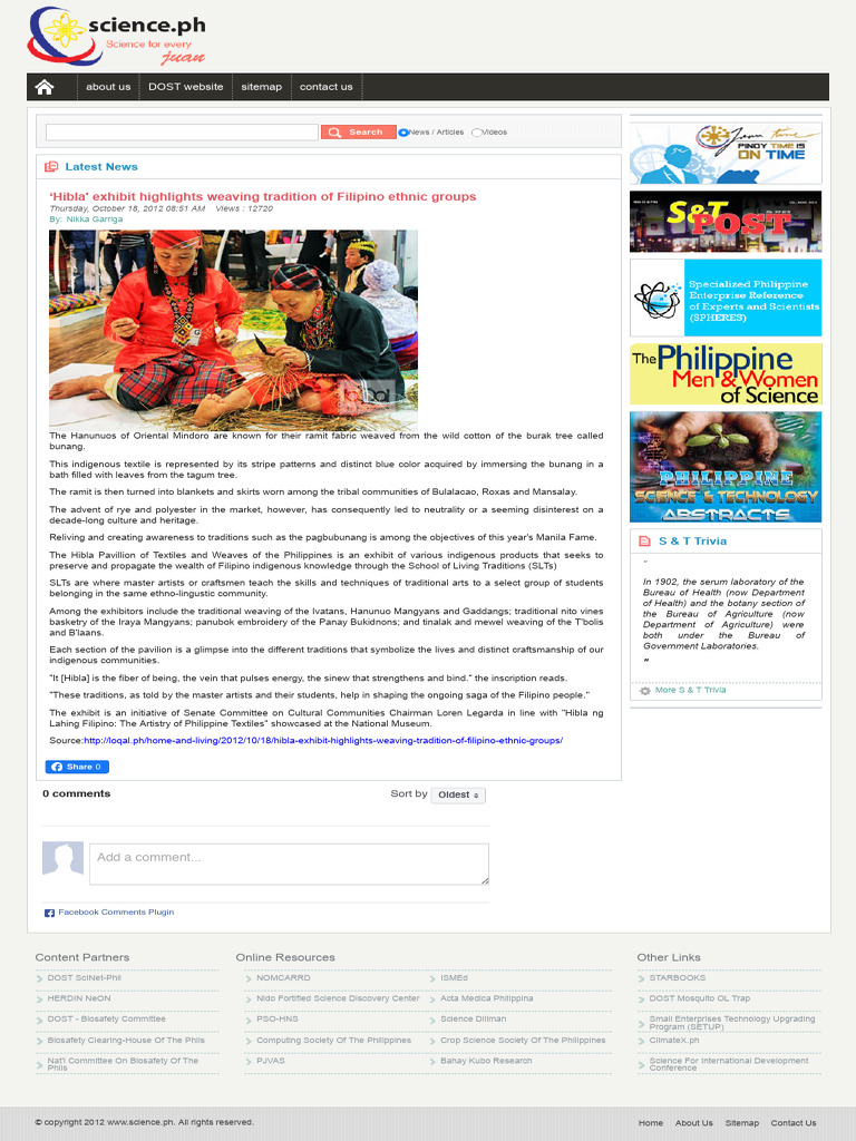 Hibla' Exhibit Highlights Weaving Tradition of Filipino Ethnic Groups ...