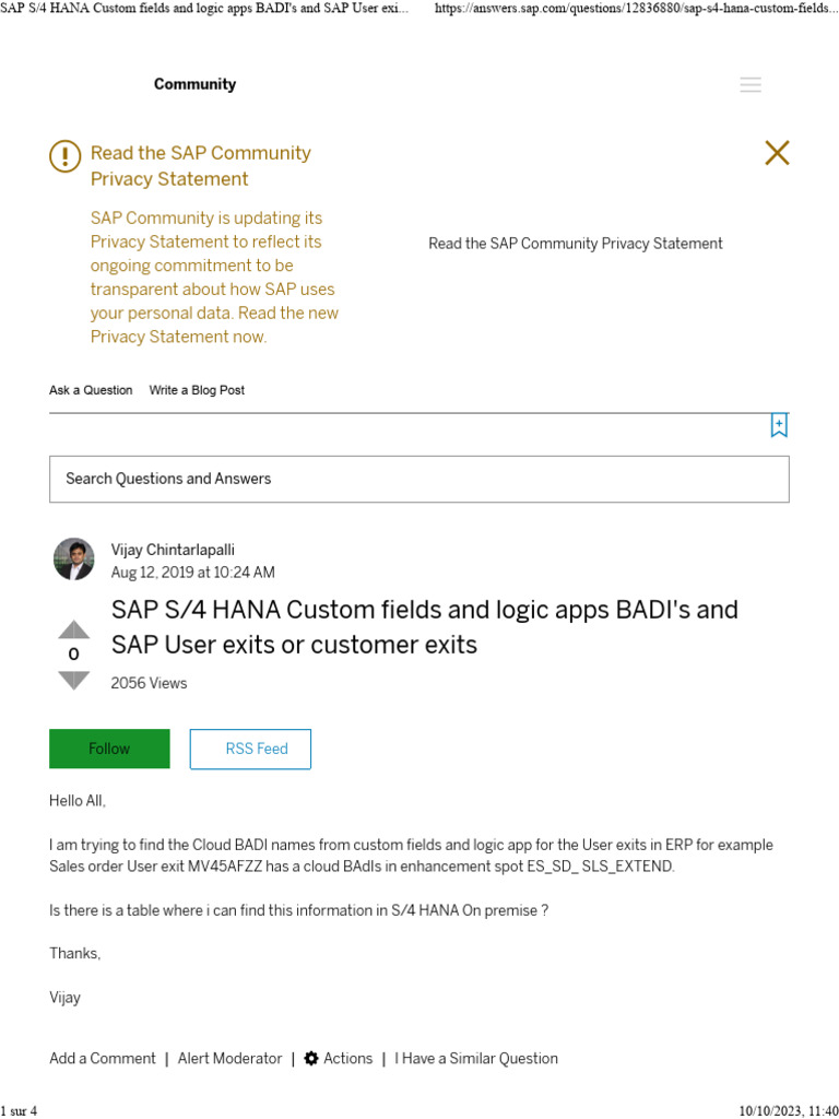 SAP S - 4 HANA Custom Fields and Logic Apps BADI's and SAP User Exits ...