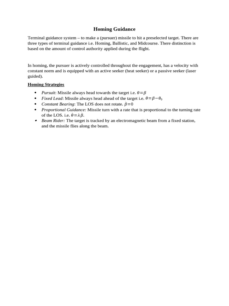Terminal Guidance System | PDF