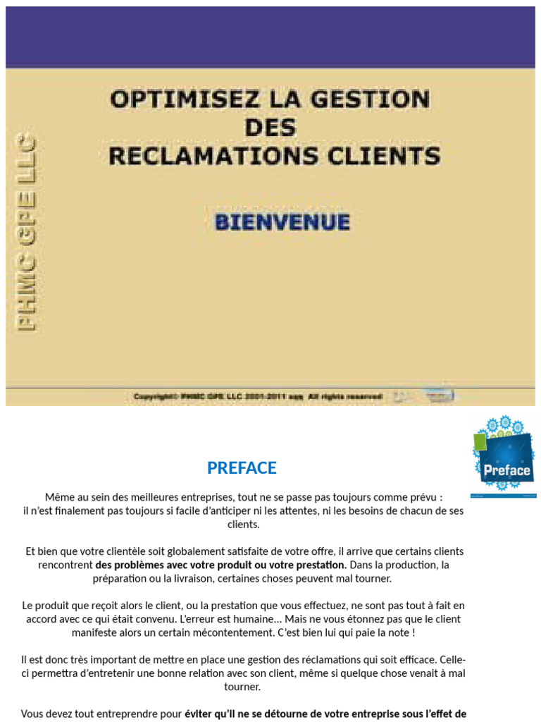 Gestion Reclamation | PDF