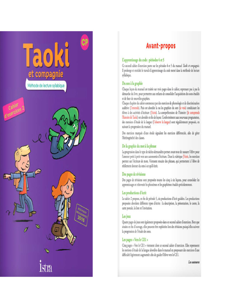 Cahier Exercices 2 Taoki CP | PDF