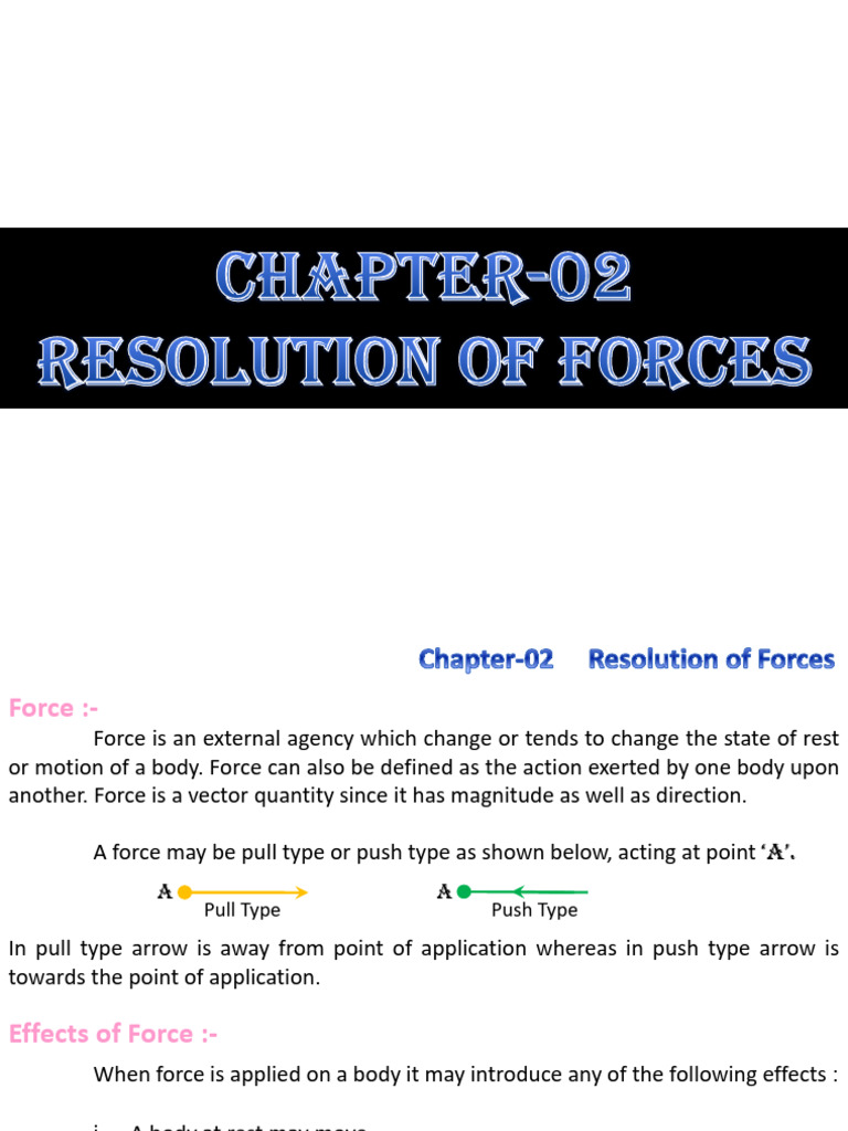 02 Resolution Of Forces Pdf