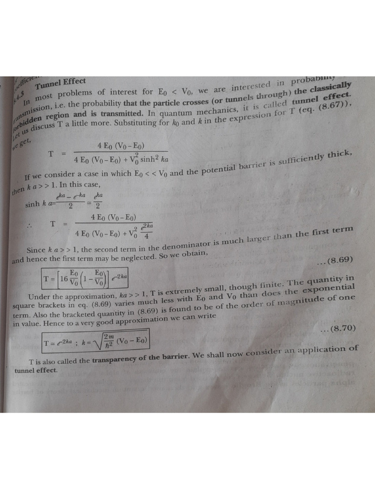 Unit 3 - Notes (Tunneling Effect & Alpha Decay) | PDF