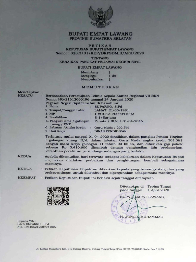 Pangkat 3d Parno Baru | PDF