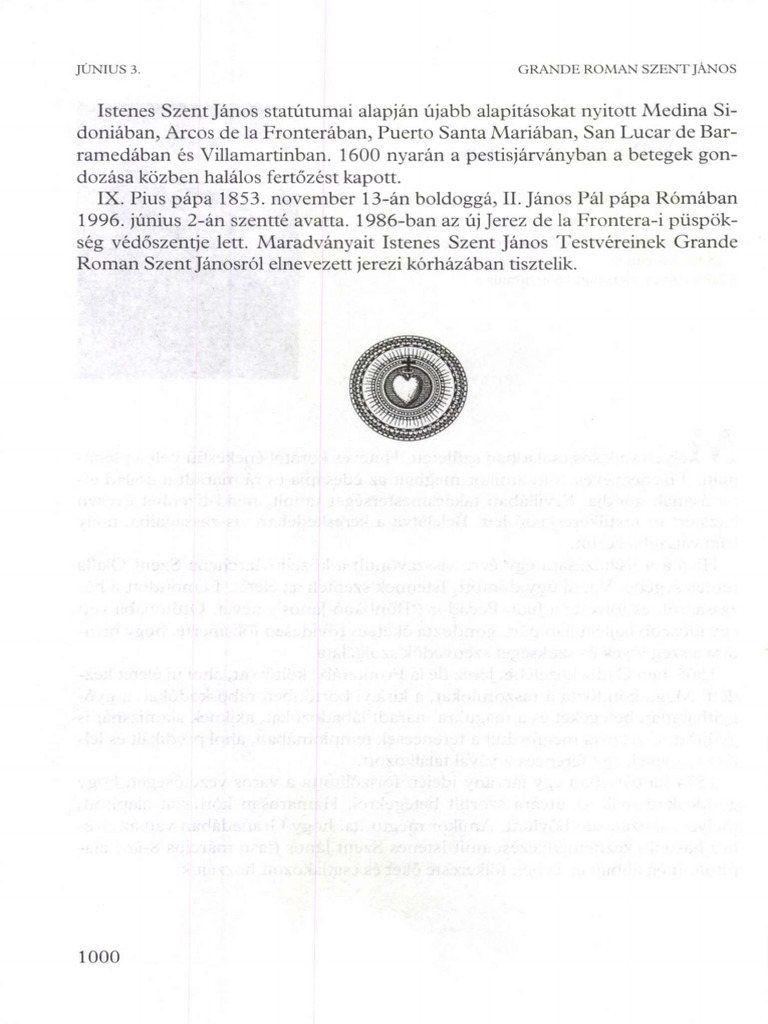 Június 3. Grande Roman Szent János | PDF