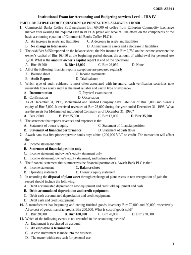 Coc Level 3&4 Theory New | PDF | Debits And Credits | Finance & Money ...