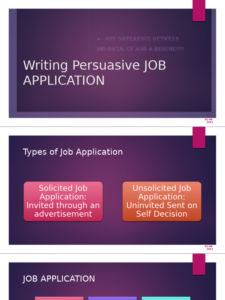 Writing Persuasive Job Application | PDF