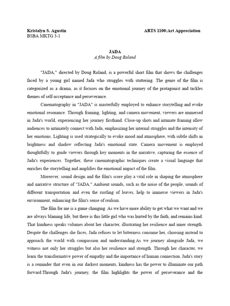 Agustin - Assignment On Film | PDF