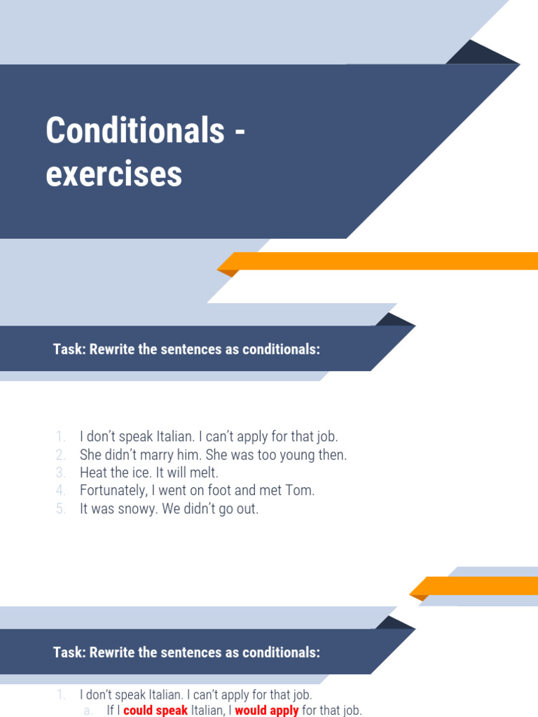 19.1 105 - Conditionals - EXC - Answers | PDF