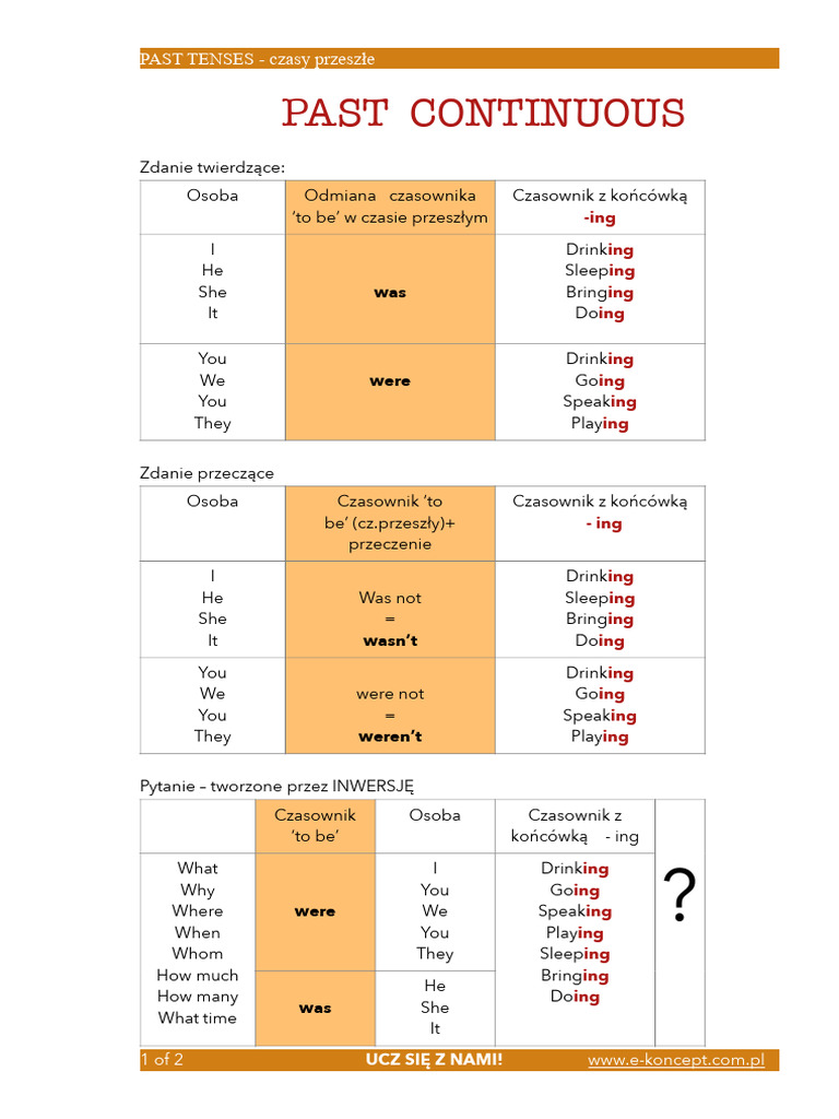 Past Continuous | PDF