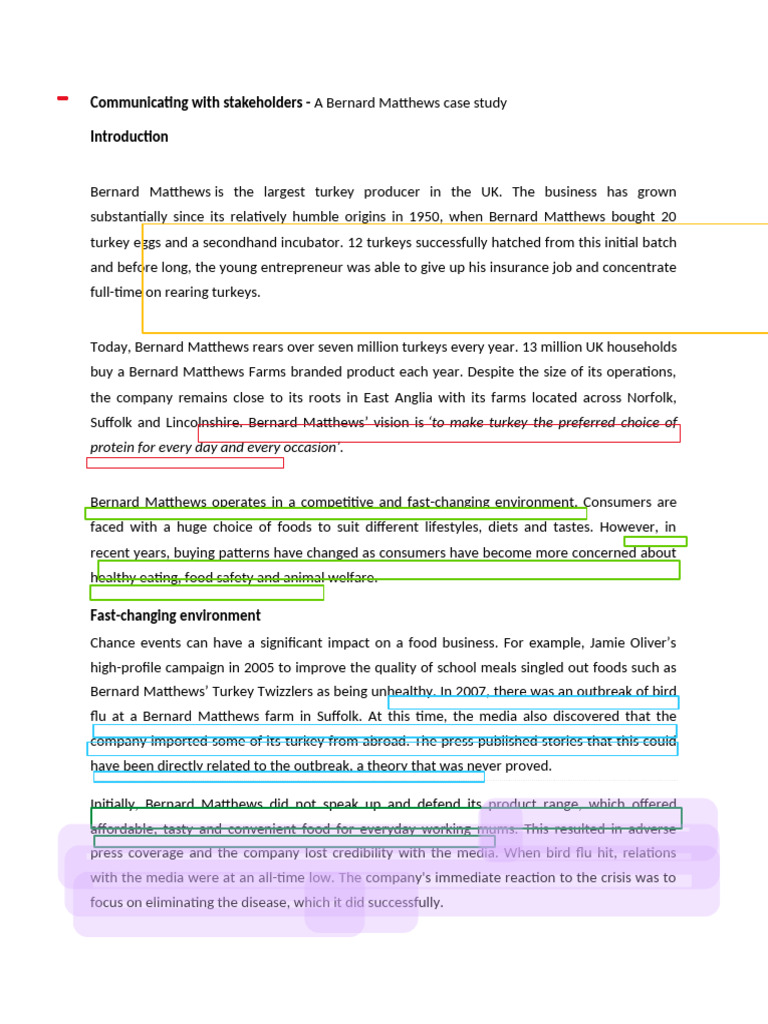Case - Bernard Matthews | PDF