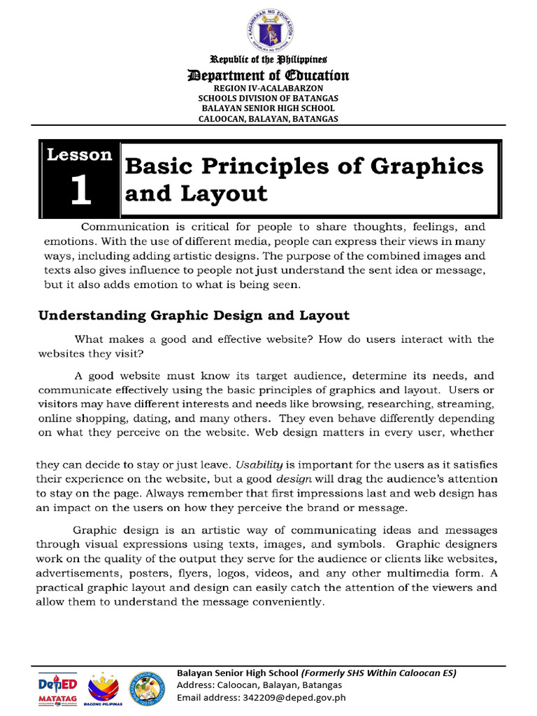 Basic Principles of Graphics and Layout | PDF | Asia | Social Science