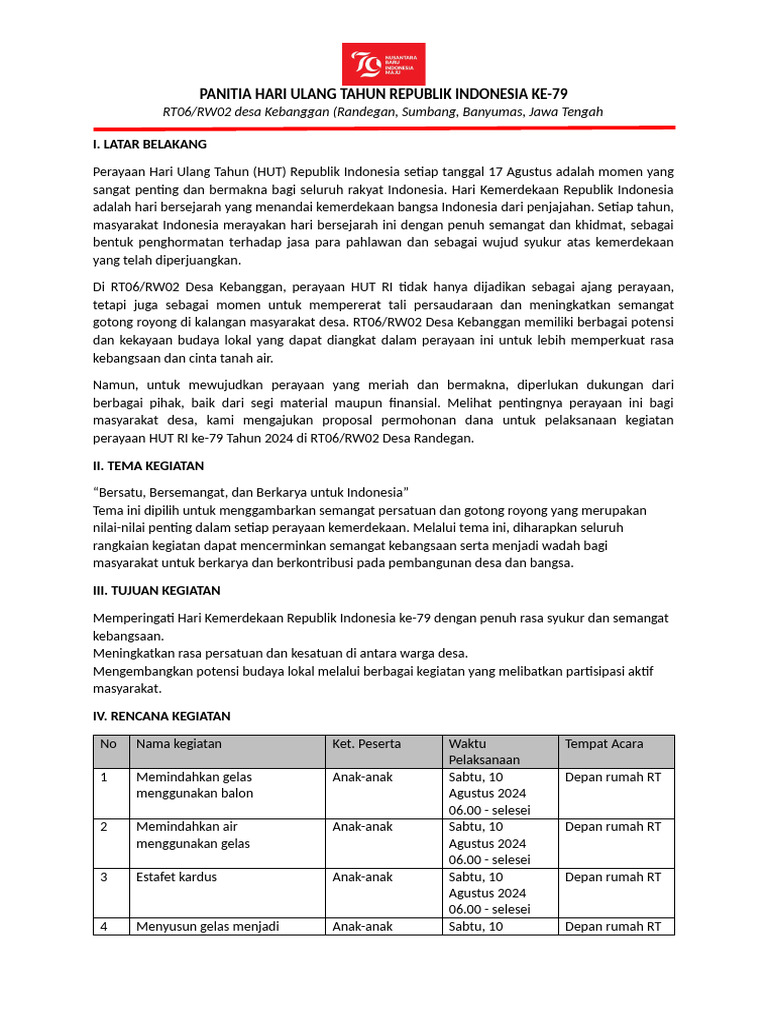 Proposal 17an Randegan | PDF