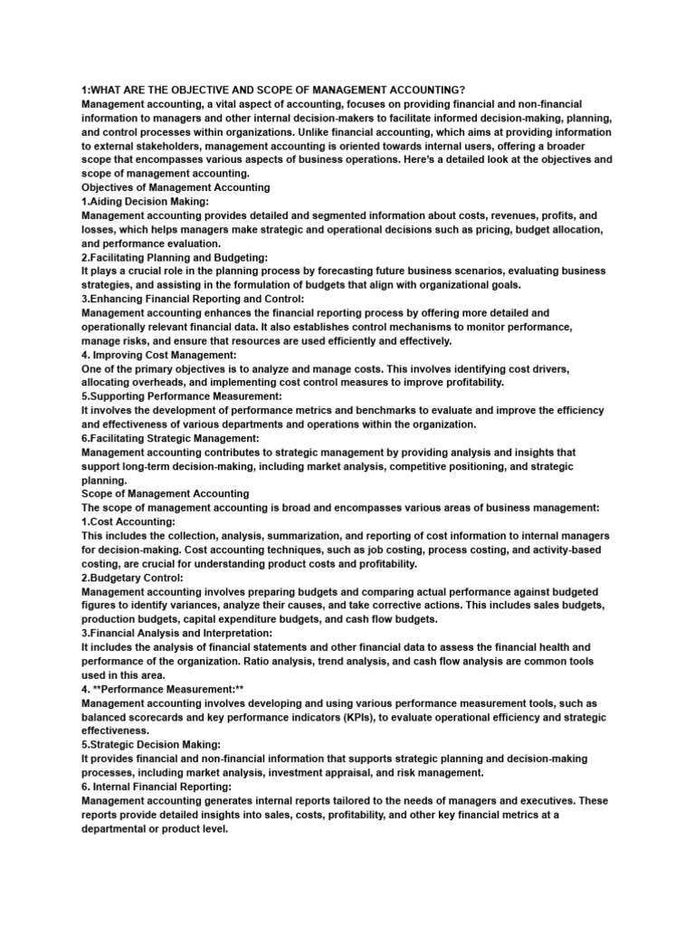 Management Ac Bcom | PDF